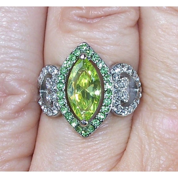Jewelry | Stainless Steel Marquise Simulated Peridot Cubic Zirconia ...